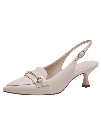 Tamaris Damen Sling Leder Stilettoabsatz; Ivory/beige; 37 EU