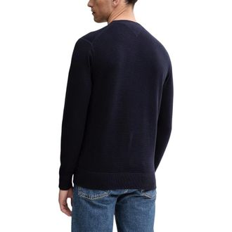 Tommy Hilfiger Logo-Print Organic Cotton Sweatshirt - Navy