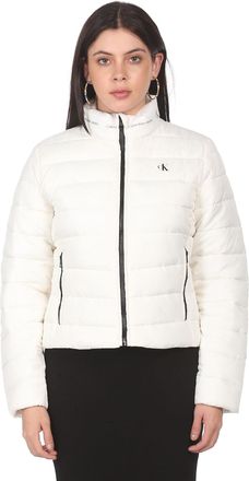 Calvin Klein Jeans Damen Repeat Logo Lw Taillierte Jacke, Tofu, 46