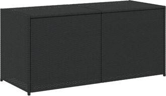 vidaXL Boîte de rangement de jardin noir 283L résine tressée Vidaxl
