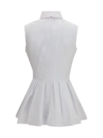 Sportmax Womens Certosa Shirt Bianco Ottico Cotton