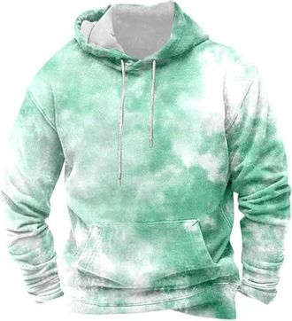 Generic Sweat a Capuche Homme Hooded Sweatshirt Sweats &agrave; Capuche Sportif Homme Tie-Dye Imprim&eacute; pour Un Look D&eacute;contract&eacute; et Confortable