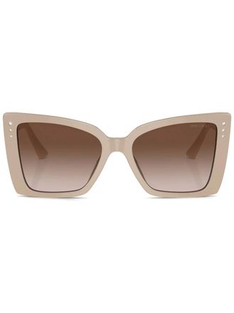 Jimmy Choo Eyewear lunettes de soleil &agrave; monture rectangulaire - Tons neutres