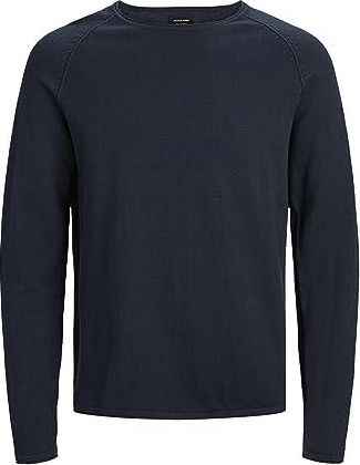 Jack & Jones Jjeunion Knit Crew Neck Noos, Pull Homme, Bleu (Ensign Blue Detail: Twisted with Navy Blazer), XX-Large