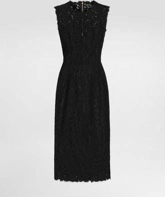 Dolce & Gabbana Kleid Aus Cordonetto-spitze - Frau Kleider Schwarz 46