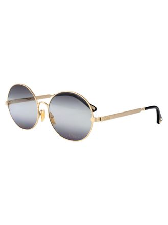 Chlo&eacute; Womens Sunglasses Ch0281s Gold-Grey Metal Gold-Gold-Grey Gold/gold/grey