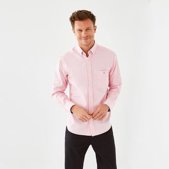 Eden Park Chemise Rose Unie En Coton Old Ref Pp