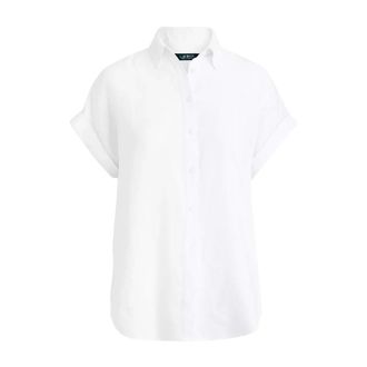 Ralph Lauren Femme, Blouses et Chemises, Blanc, Taille: 38 FR Chemise Dolman en Lin