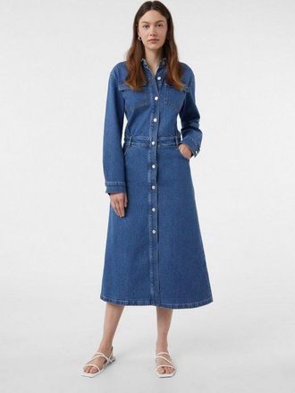 Comma Midikleid Kleid Midikleid aus heavy Denim