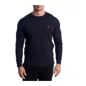 U.S.Polo Association Rundhals-Strickpullover - - Knitwear - Herren - Blau - 4XL