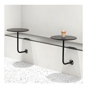 Generic L-F&ouml;Rmiger Bistrotisch An Der Wand Wandmontage, Eisen-Bartisch Cocktailtisch Kaffee-Esstische Beistelltisch f&uuml;r Restaurant Pub Caf&eacute; Dessertladen, Einf