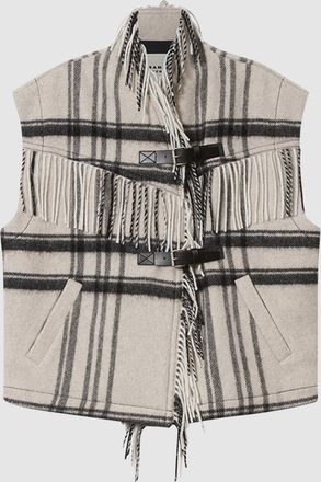 Isabel Marant Gilet Ginesa Ecru Black