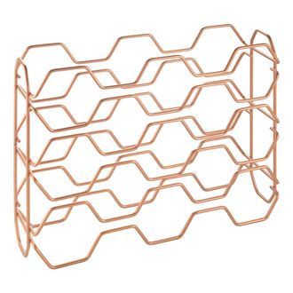 Metaltex Hexagon 15 Flaschenregal in Kupfer 43x12x34cm