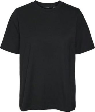 Vero Moda Vmdemi SS T-Shirt à col Rond pour Femme JRS Noos, Noir, XS