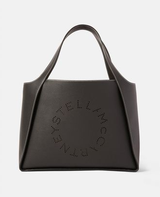 Stella McCartney Logo Large Tote Bag, Woman, Black