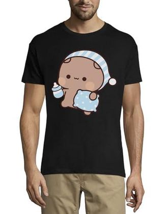 Generic Bubu Dudu Going to Sleep Crew Neck T-shirt en coton pour homme Noir, Noir, XL