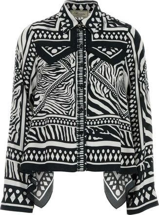 Blumarine Femme, Blouses et Chemises, Multicolore, Taille: 36 FR Chemise en twill imprim&eacute;