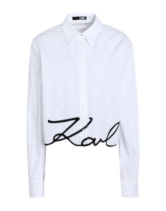 Karl Lagerfeld CROPPED KARL SIGNATURE SHIRT