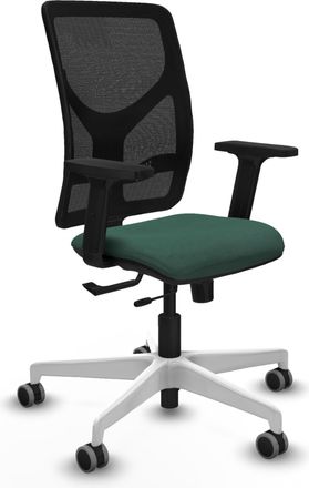 Piqueras y Crespo B&uuml;rostuhl, gr&uuml;n, mit 2D-Armlehnen, h&ouml;henverstellbare Lendenwirbelst&uuml;tze, ausgestattet mit Syncro/Traslack und Schneideschaum, mit Rollen 65 mm, Parket