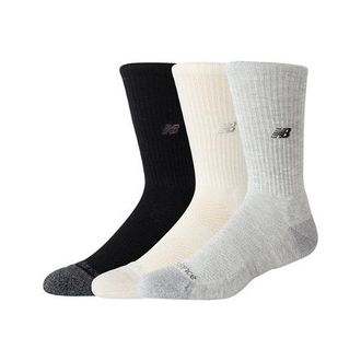 New Balance Unisexe Active Premium Crew 3 Pack en Noir/Blanc, Polyester, Taille XL