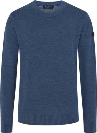 Maerz Maschinenwaschbarer Rundhalspullover aus einem Baumwolle-Merino-Mix in