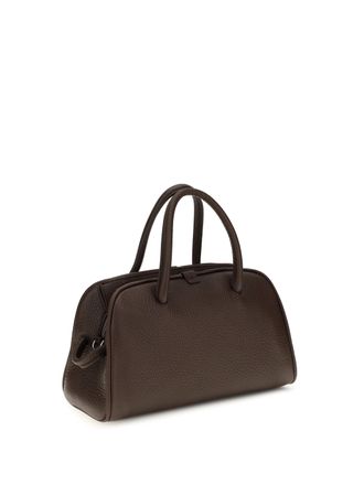 Jacquemus Womens Top-Handle Bag Dark Brown Calf Leather Handbags Hand