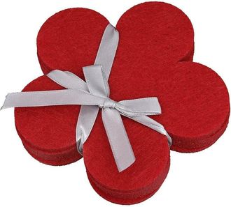 Gilde Flizuntersetzer 6er Set Blume Rot