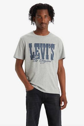 Levi's T Shirt Graphique Classic - Homme - Gris / Western Logo Midtone Heather Grey - M