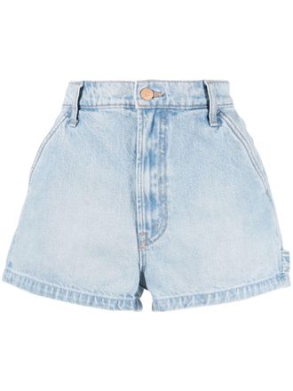 Mother Mittelhohe Jeans-Shorts - Blau