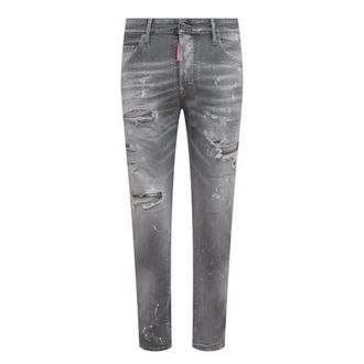 Dsquared2 Hellgraue Skaterjeans