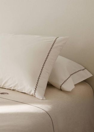 Mango Taie doreiller enfant percale de coton 200 fils 45x110 cm blanc - Home - 45x110cm - MANGO HOME