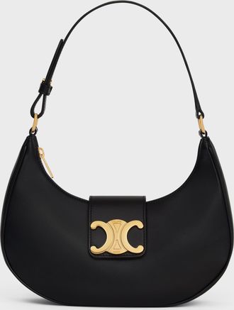 Celine Ava Triomphe Shoulder Bag - Black