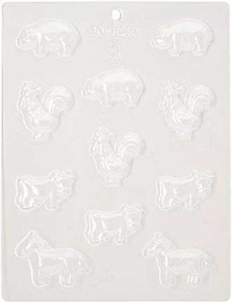 Silikomart Silikomart | Schokoladenform aus Kunststoff mit Tierformen, transparente Farbe, Maße 330 x 192 x 8 mm