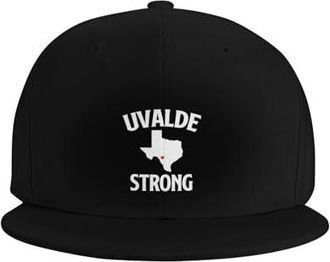 Generic Uvalde Strong Prie Texas Unisexe Chapeaux Pare-Soleil Anti-UV Casquette De Baseball Respirant Snapback Chapeau pour Camping Adulte Trucker