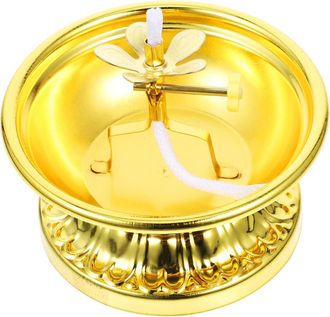 BESPORTBLE Hemobllo Retro Petroleumlampe aus Legierung 3.6 Zoll Dimmbare Metall &Ouml;llampe f&uuml;r Wohnzimmer und Buddhistische Zeremonien Windfeste Kleine Butterlampe 