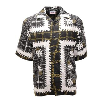 GCDS Italienisches Baumwollhemd Ss22 Kollektion - - Shirts - Herren - Schwarzk - S
