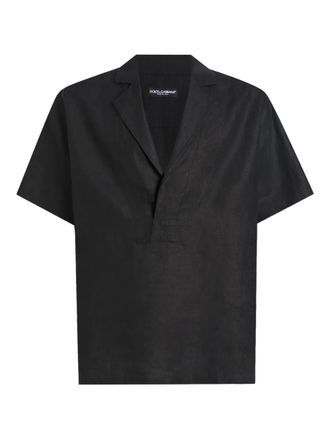 Dolce & Gabbana chemise à boutonnière sur le devant - Noir