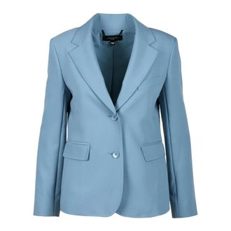 Max Mara Femme, Vestes, Bleu, Taille: 40 FR Blazer &eacute;l&eacute;gant avec fermeture &agrave; bouton