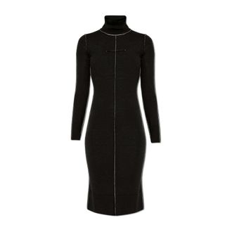 Maison Margiela Wollkleid - - Dresses - Damen - Schwarzk - S