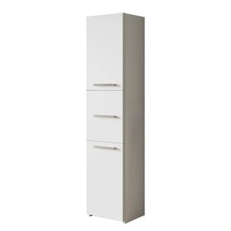 Mirjan24 Badezimmerschrank Libra S43, Seitenschrank Hochschrank Farbauswahl Schrank Midi-Schrank Badmöbel Badezimmer (Weiß)