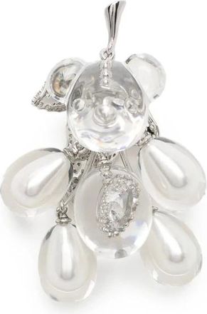 Yvmin Yvmin, Femme, Accessoires, Blanc, Taille: ONE Size Teddy Bear Drop Earring