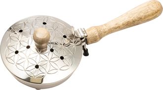 NKlaus Räucherpfanne Baum des Lebens Silber 20cm lang Räucherwerk Weihrauch und Harze 15863