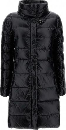 Fay Femme, Vestes, Noir, Taille: 42 FR Doudoune Longue Rayée Noire