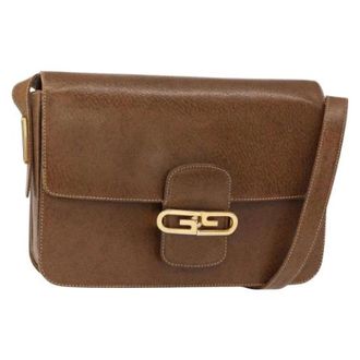 Gucci Sac bandouli&egrave;re en cuir Pre-owned - Femme - Pre-owned - Brun - Taille: ONE Size