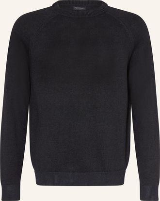 Strokesman's Strokesmans Pullover Mit Leinen blau