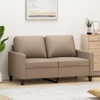 vidaXL 2-Sitzer-Sofa Cappuccino-Braun 120 cm Kunstleder Vidaxl