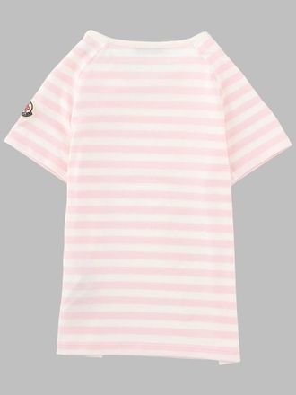Moncler Striped Cotton T-Shirt - Pink