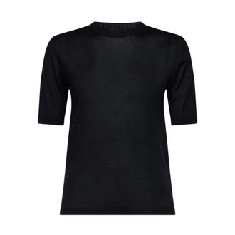 Max Mara Seidenkrepp-Top - - Tops - Damen - Blau - S