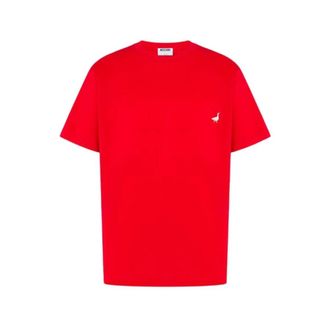 Moschino unisex, Tops, Rouge, Taille: XL T-shirt Goose en jersey de coton