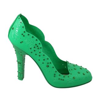 Dolce & Gabbana Gr&uuml;ne Kristallverzierte High Heel Pumps - - Shoes - Damen - Gr&uuml;n - 39 EU